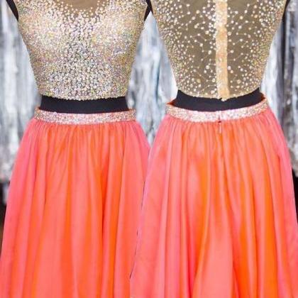 Charming Prom Dress,two Piece Prom Gown,short Homecoming Dress With ...