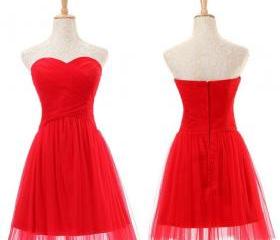 Cute Prom Dress,red Tulle Prom Dress,sweetheat Prom Gown on Luulla