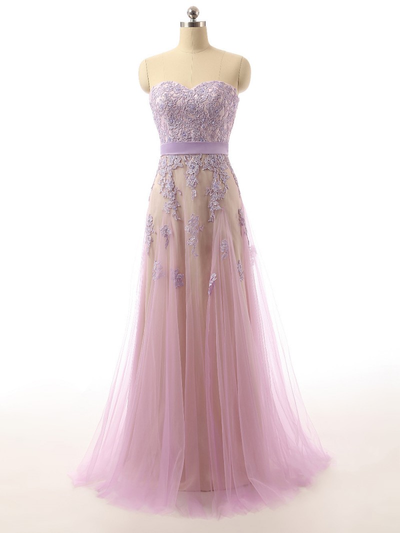Charming Prom Dress,tulle Prom Dresses,appliques Evening Dress,long ...
